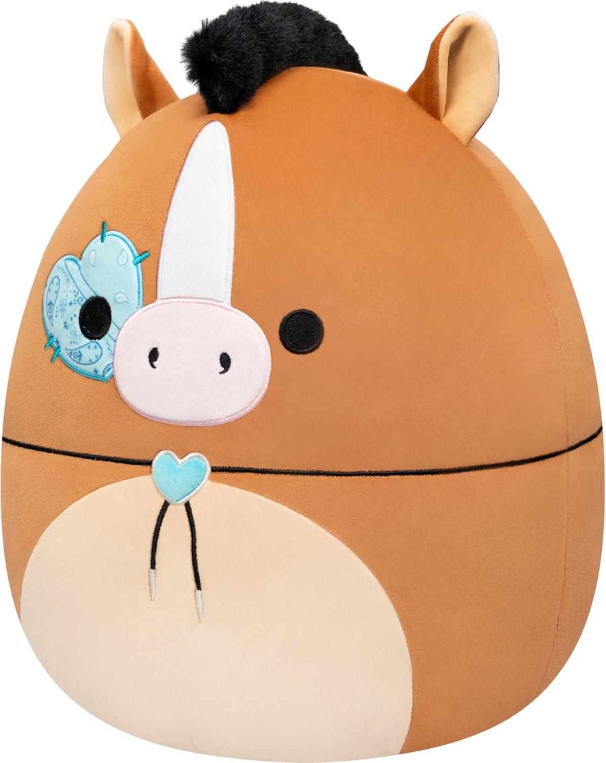 Squishmallows Original 12in Brisby The Brown Horse with Bolo Tie and ...